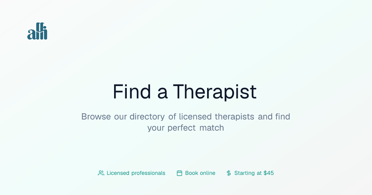 Find a Therapist | Alli